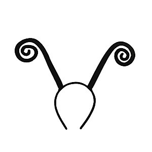 Yilistore Butterfly Antenna Headband, Ladybug Antenna Headband, Costume Hair Band for Halloween Parties (Black A)