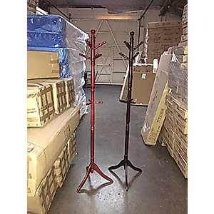 SQUARE FURNITURE Coat Rack with 9 Swivel Hook (Espresso)