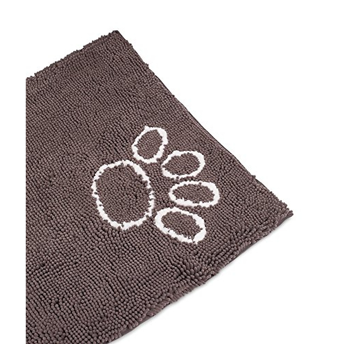Internet's Best Chenille Dog Doormat - 60 x 30 - Absorbent Surface - Non-Skid Bottom - Protects Floors - Grey