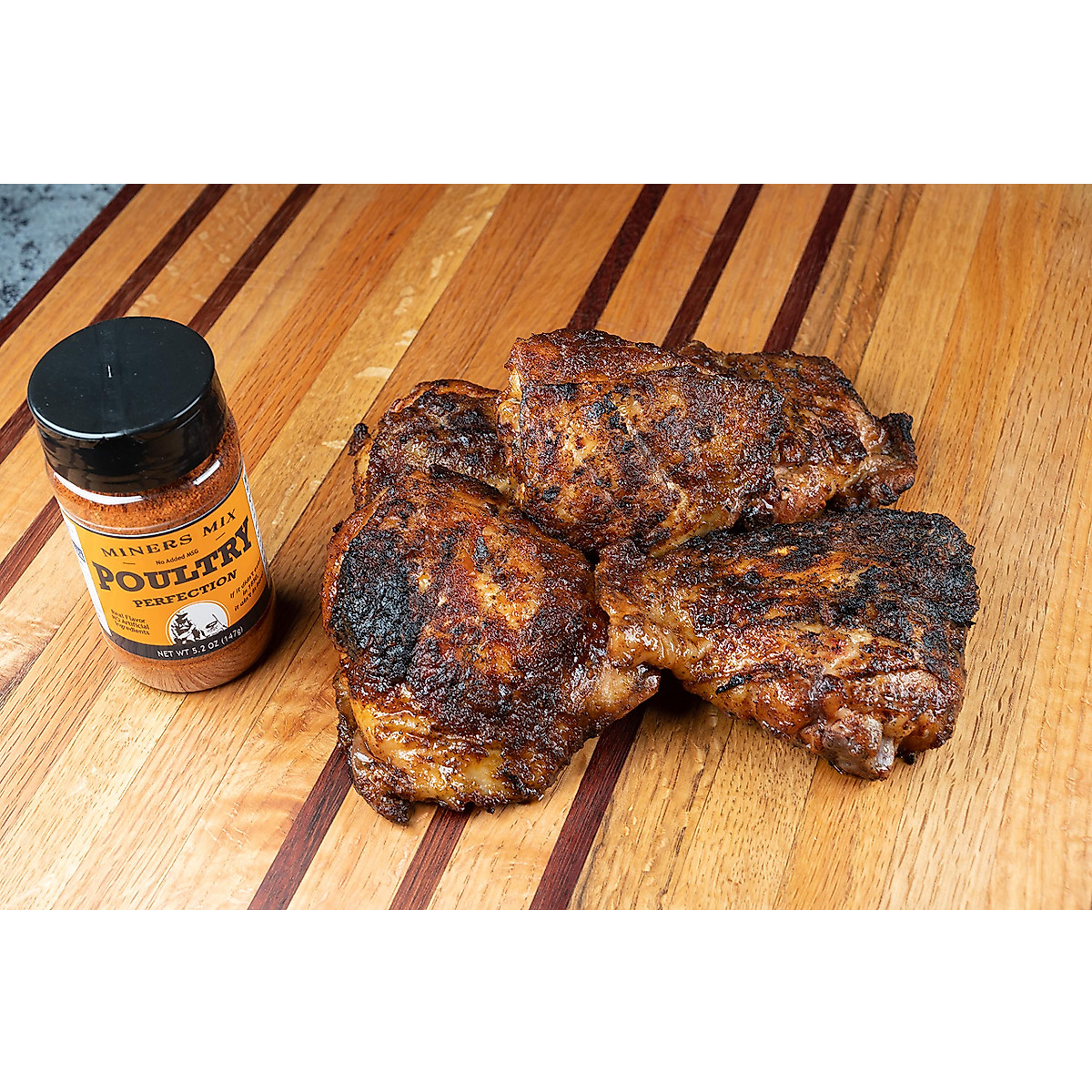 Miners Mix Poultry Perfection for Oven Roasted, BBQ, Grilled, Smoked, or Deep Fried Chicken, or Thanksgiving Turkey. A Low Salt, All Natural, and No MSG, Gourmet Seasoning Blend (5.2oz - pack of 1)