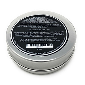 Beard Grooming Balm Leave-in Conditioner - Natural & Organic-2oz Best Facial Hair & Mustache Grooming Wax - Beard Balm with Argan Oil Butter BeesWax