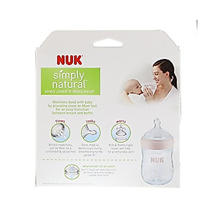 NUK Simply Nautral Baby Bottle, Pink, 5 Ounce (Pack of 2)