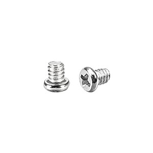 uxcell M2x2mm Phillips Screw Fastener Silver Tone 2.8mm Dia Screw Head for Laptop PC TV Fan Switch 200pcs