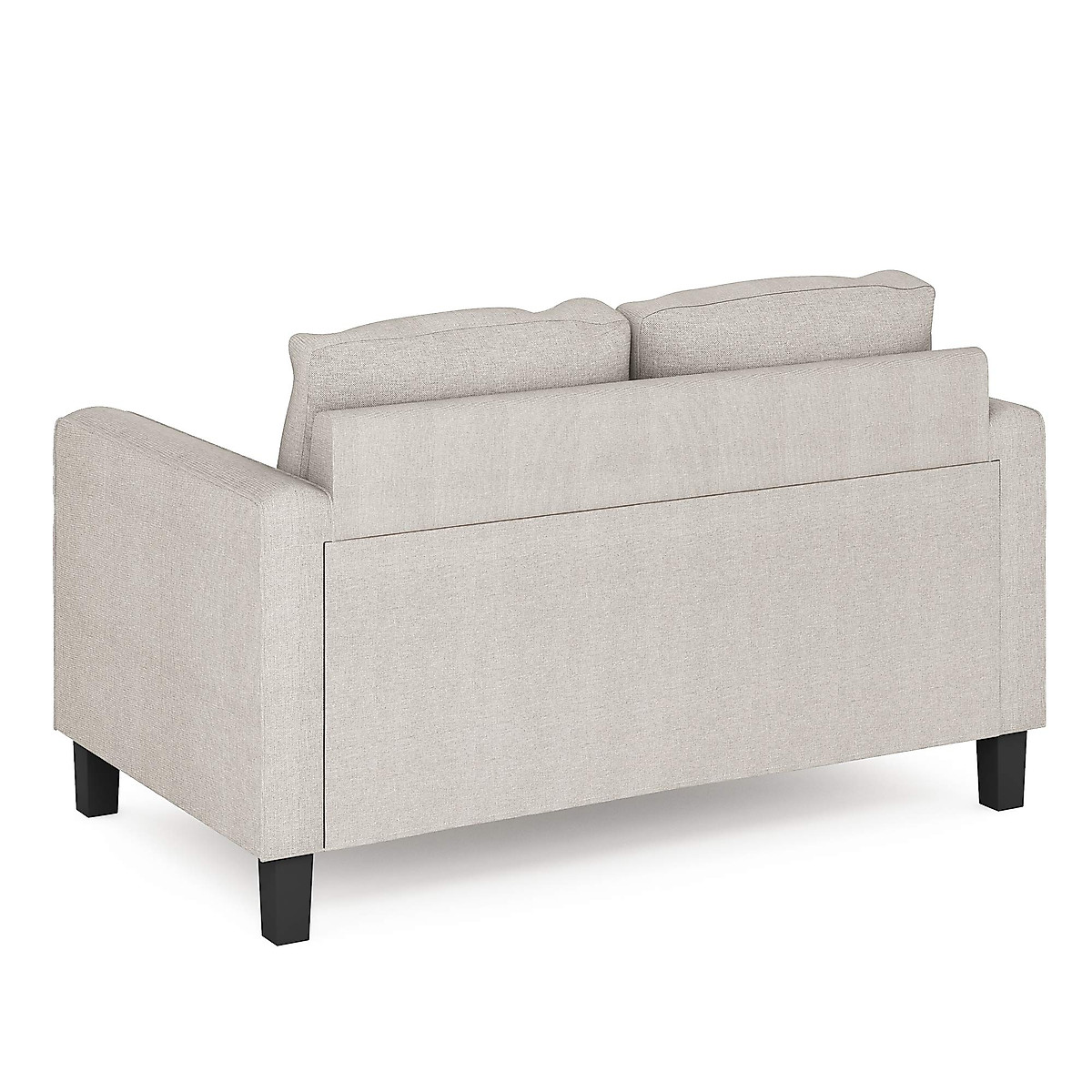 Furinno Bayonne Modern Upholstered Loveseat/Sofa Couch for Living Room, Fog