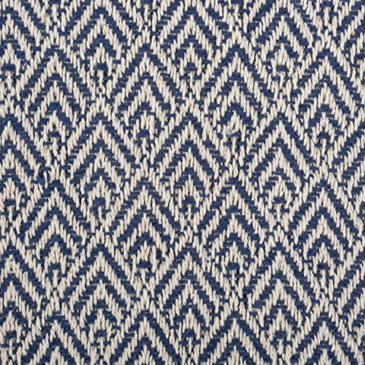 DII Diamond Throw Collection Cotton Woven, 50x60, Nautical Blue