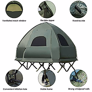 UMTEC 2-Person Compact Portable PopUp Tent Air Mattress and Sleeping Bag