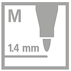 STABILO Metallic Premium Felt Tip Pen Pen 68 Metallic - Gold/Silver/Copper, Set of 3