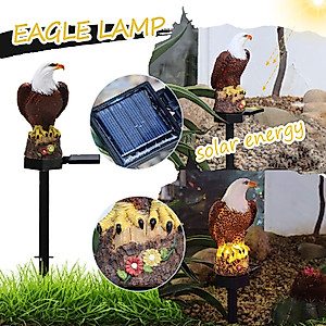 Solar Eagles Ground Plug Lawn Lamp Outdoor Courtyard Garden Decoration Lamp Solar Lights Outdoor Garden Home Decor Outdoor Patio Supplies Animal Elements Designed Glowing Lights