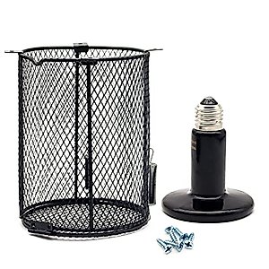 MODUODUO Reptile Lampshade Anti-Scald Heating Lamp Guard 100W 100W Ceramic Lamp & Heater Guard for L Lizards Spider Scorpion Protection