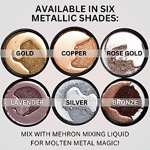 Mehron Makeup Metallic Powder | Metallic Chrome Powder Pigment for Face & Body Paint, Eyeshadow, and Eyeliner 1 oz (28 g) (Gold)