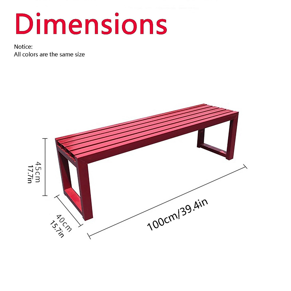 Backless Outdoor Garden Bench ,metal bench outdoor ,metal outdoor bench ,black outdoor bench ,outdoor patio bench ,metal patio furniture ,metal outdoor furniture ,Black, for Garden, Porch and Park ( C