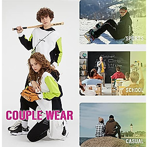 Niceif Men Casual Adult Pullover Hooded Sweatshirt Sportswear, Blue White L