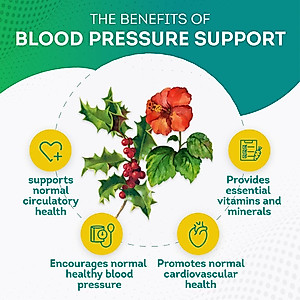 PurePremium Blood Pressure Supplements with Hawthorn Berry, Hibiscus - Nitric Oxide for Normal Blood Pressure Support with Vitamin B12 - Garlic Supplements for Normal Nitric Oxide Supplement - 90 Caps