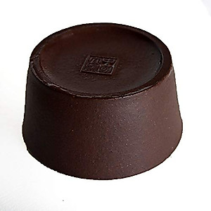 YXHUPOT 4pcs/Set Teacups Chinese Clay Zini Zisha Cup Kung Fu Tea (Dark Brown)