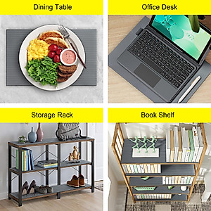 KAVUNION Shelf Liner 11.8 Inches x 9.8 FT Non-Slip Cabinet Liner, Easy to Cut and Install, Washable Oil-Proof and Protective Surface for Kitchen Cabinet,Drawer,Shelves,Refrigerator,Storage,Desks,Gray