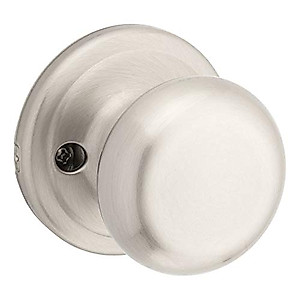 Kwikset Juno Half-Dummy Door Knob with Microban Antimicrobial Protection in Satin Nickel - 97880-668