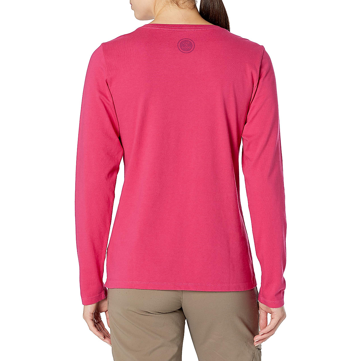 Life is good Womens Crusher, Sangria Red, Small