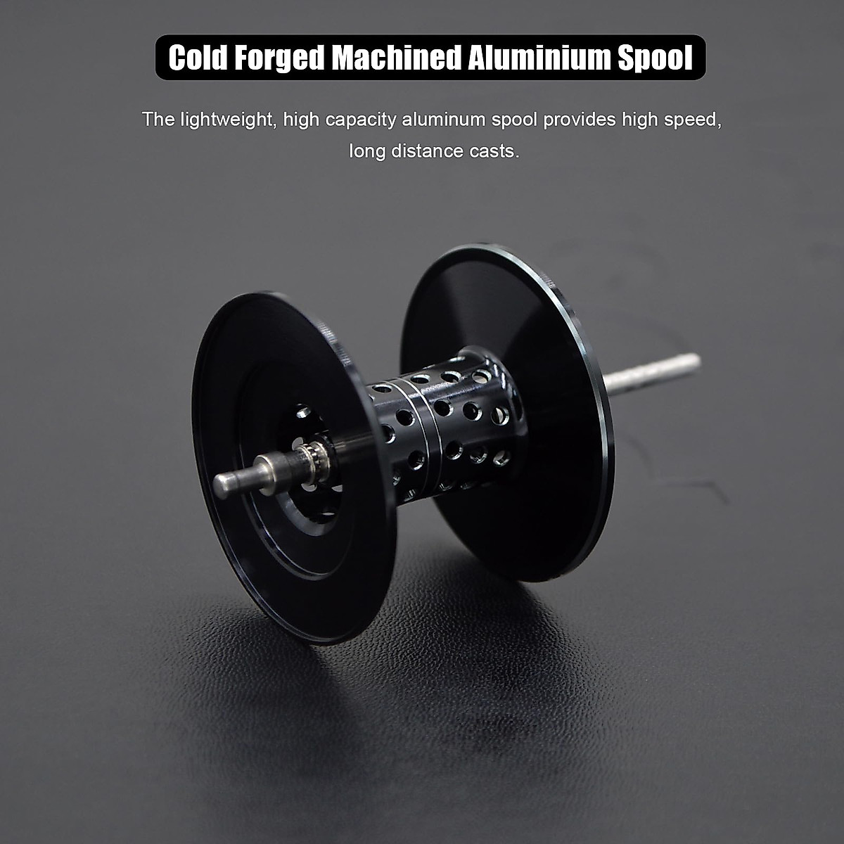 CAMEKOON Carbon 300 Baitcasting Fishing Reel, High Line Capacity Baitcaster Reels, 6.3:1 Gear Ratio, 10+1 Stainless Steel Ball Bearings, 10 Button Magnetic Brakes, Carbon Fiber Frame and Side Covers