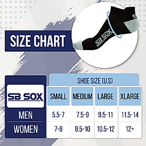 SB SOX Lite Plantar Fasciitis Compression Socks (2 Pairs) for Women & Men - Lowcut Socks for Running, Athletic, Daily Use (Black/Gray, X-Large)