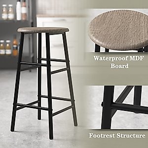 Weehom Bar Table with 2 Bar Stools, Pub Dining Table Set, Kitchen Counter Height Table with Bar Chairs, Bistro Table Sets for Kitchen Living Room, Built in Storage Layer