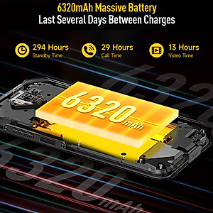 Ulefone Rugged Smartphone Unlocked Armor X8 2022 (4GB+ 64GB) Android 11 Octa-core Mobile Phone, 13MP Four Camera 5.7 inch HD+ Screen 5080mAh Battery, Dual SIM Waterproof Smartphones Unlocked for US