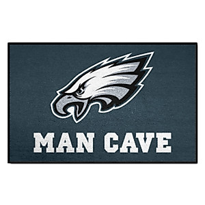 FANMATS 14353 Philadelphia Eagles Man Cave Starter Mat Accent Rug - 19in. x 30in. | Sports Fan Home Decor Rug and Tailgating Mat