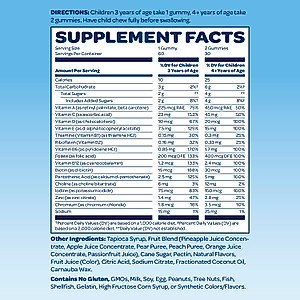 The Smurfs Kids Multivitamin Gummies with 15 Daily Vitamins and Minerals for Growth & Development | Made with Real Fruit in a Smurf Berry | Delicious, Doctor Developed & Non-GMO Formula | 60 Gummies