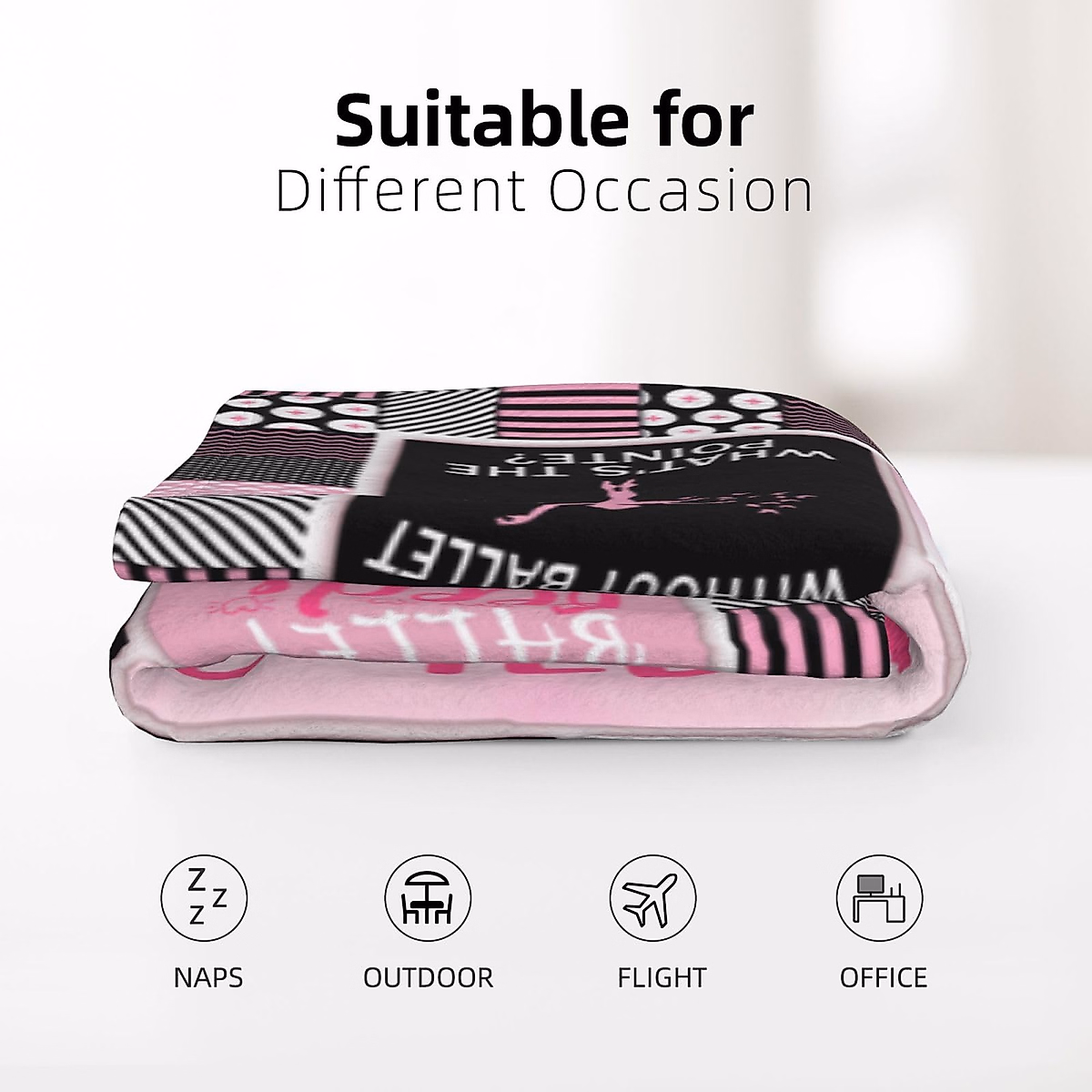 Stbyiz Dance Gifts Throw Blanket 60"x 50" - Dance Recital Gifts for Girls - Ballerina Gifts for Girls Teens - Ballet Dancer Gifts - Best Gifts for Dance Recital for Girls - Gifts for Ballerinas