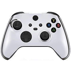 Chrome Silver UN-MODDED Custom Controller compatible with Xbox One S/X Unique Design (with 3.5 Jack)