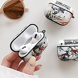 BONICI Protective Case for AirPods Pro, Creative Anime Hero Theme Chinese Landscape Painting Style White Black Soft Silicone TPU Rubber Cover Earbud Earphone Wireless Charging Case -Pattern 9