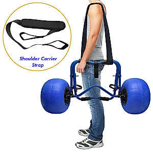 Newcod Kayak Cart, Kayak Dolly with 12-Inch Large Beach Balloon Wheels Tires for Sand