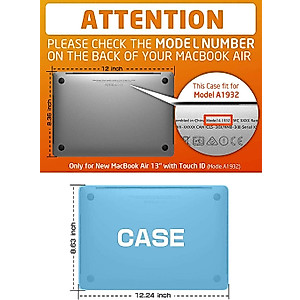 SUPCASE [Unicorn Beetle Series] Case for MacBook Air 13 Inch A1932 / A2179 / A2337 M1, Rubberized TPU Bumper Protective Cover for MacBook Air 13 Inch with Touch ID and Retina Display (Black/Frost)