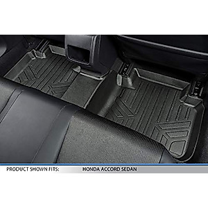 SMARTLINER Custom Fit Floor Mats 2 Row Liner Set Black Compatible with 2018-2022 Honda Accord - All Models