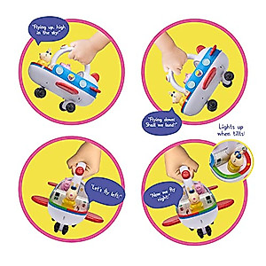 WOW! STUFF Peppa Pig Toys Clever Plane | Pre-School Learning Interactive Toy | 25+ Lights, Sounds and Phrases | Reacts to Motion Detection | for Toddlers Both Girls and Boys Ages 3+, White