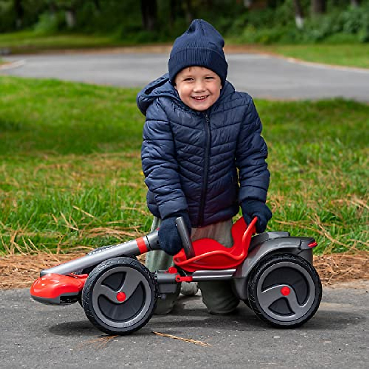Rollplay Flex Kart 6V Electric Go Kart for Children Aged 2-5 Featuring Space-Saving Folding Function, Easy Push Start Button, and a Top Speed of 2 MPH, Green