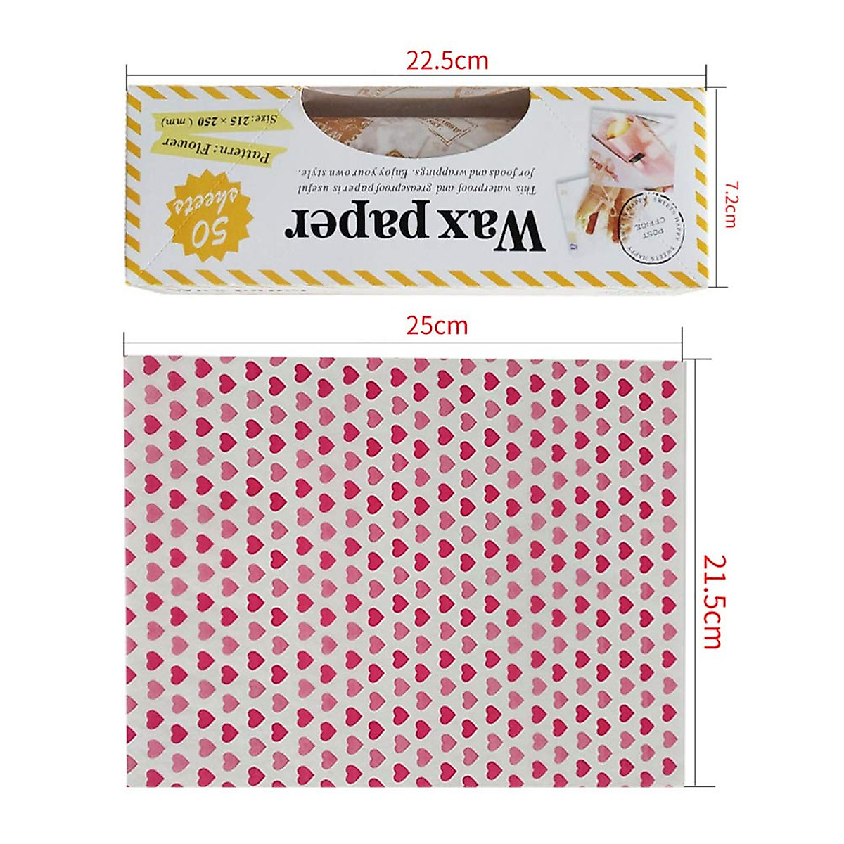 Cabilock 100pcs Wax Paper Sheets Food Picnic Paper Grease Proof Paper Waterproof Dry Paper Liners for BBQs,School Carnivals Baking, Cooking, Frying