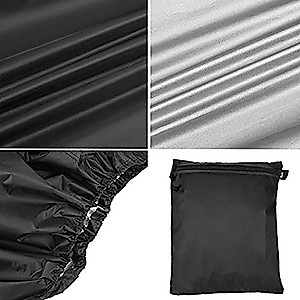 WElinks Black Waterproof BBQ Cover Outdoor Rain Grill Barbacoa Anti Dust Protector Charcoal Electric Barbeque Garden Grill Protection BBQ Accessories (77 x 58cm)