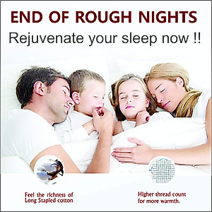 LINEN SOUQ Genuine Premium Egyptian cotton 600 Thread Count, Made In Italy - Italian Finish WHITE 3-Piece Duvet Set ( Duvet Cover & 2 Pillow Shams), Single Ply, Solid TWIN