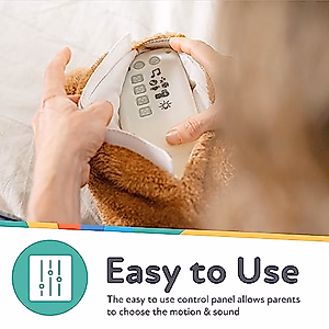 Nuby Lifelike Animated Sleeping Fox with 8 Soothing Lullabies & 4 Calming White Noises, 30 Min Non-Stop