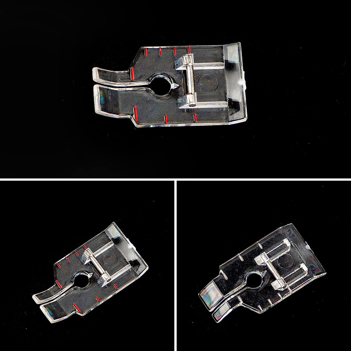 2PCS Clear View 1/4" (Quarter Inch) Sewing Machine Quilting Presser Foot Fits Most Low Shank Snap-On Singer, Brother, Babylock, Euro-Pro, Janome, Kenmore, White, Juki, New Home and More