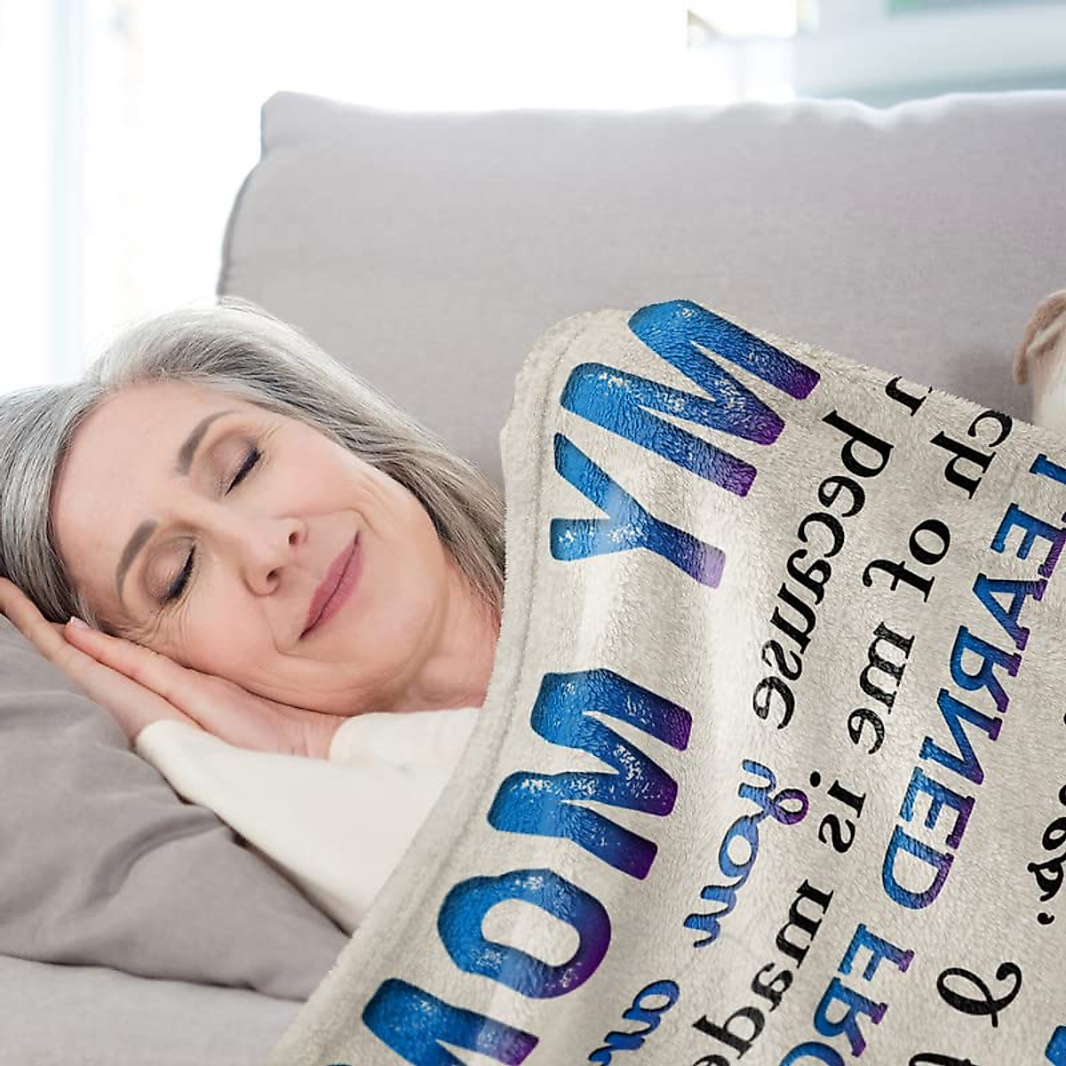 Gifts for Mom from Son, Romantic Mom Birthday Gifts from Son to My Mom Flannel Blanket for Mom from Son Mother Day Birthday Presents for Mom Soft Throw Blanket 60"*50"