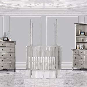 Dream On Me Sophia Posh Circular Crib, Silver Pearl, Full Size , 45.5x45.5x69.5 Inch (Pack of 1)