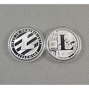 Silver Plated Commemorative Litecoin Collectible Iron Miner Coin - One Item w/Random Color and Design