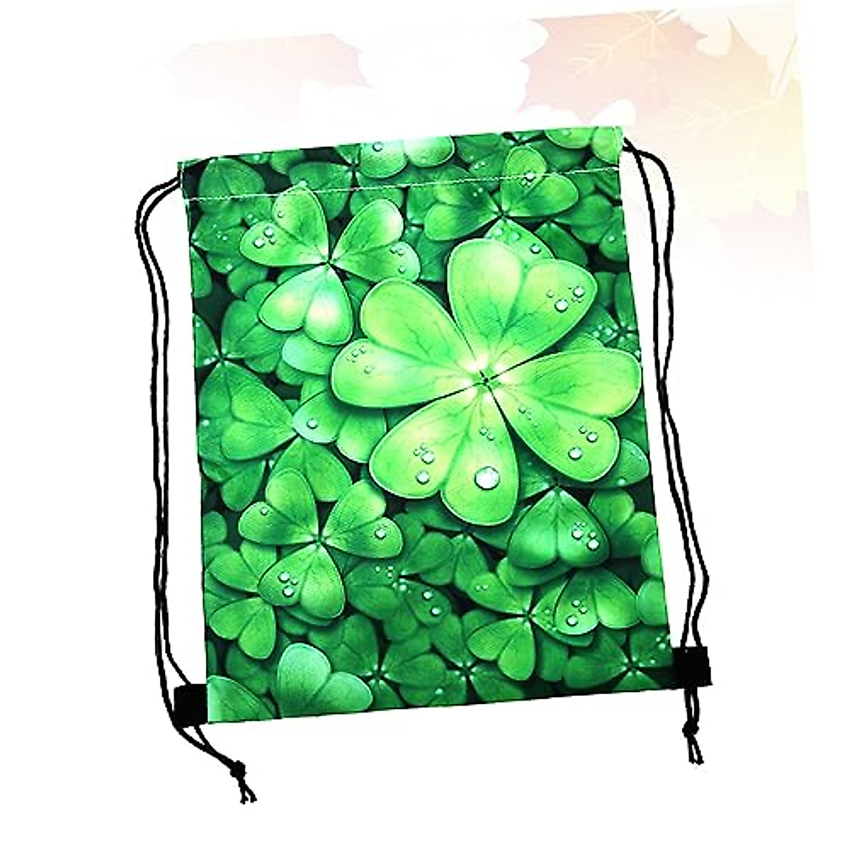 PACKOVE 3pcs Four leaf storage bag Drawstring backpack sport backpack St Patrick Day sack irish party party decor shopping bag printed travel bag printing gift bag Ireland Tackle Backpack