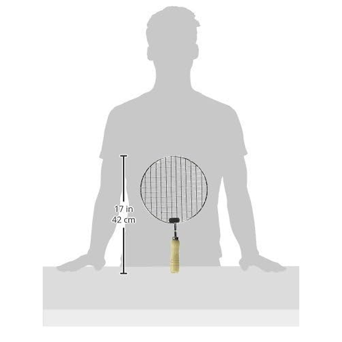 Stainless Steel Round Roti Grill, Papad Grill, Roti Jali, Chapathi Grill with Wooden Handle Round Roasting Net for Kitchenware Use Baking