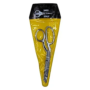 Ultima 8 Inch Dress Maker Scissors – Drop Forged Carbon Steel Dressmaker’s Sheers, Chrome Plated with Bent Handles, Made in Italy