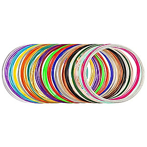 Rocket3d 3D Printer/Pen Filament Sample Bag, 1.75mm Made in The USA, 24 Exclusive Colors, (Includes Wood and Marble PLA), Each Color is 15 Feet, 360 Total Feet Included