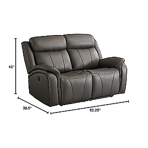 Signature Design by Ashley Chasewood Reclining Power Loveseat, Gray