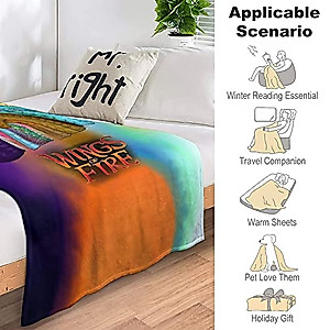 Blankets Fire_Dragon_Wings Throw Blanket for Couch Bed Sofa, Ultra-Soft Blankets Warm Bedding Blanket 40"x50"