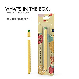 AhaStyle Cute Fruit Design Case Sleeve for Apple Pencil 2nd Gen, Silicone Soft Protective Cover Accessories Compatible with Apple Pencil 2nd Generation, iPad Pro 11 12.9 inch (Yellow)